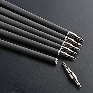 SHARROW 33 inch Carbon Arrow Hunting Arrows 400 Spine with 100 Grain Removable Tips for Archery Compound & Recurve & Traditional Bow Hunting Practice Shooting 6/12pcs (12pcs, Green)