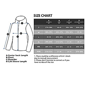 Little Donkey Andy Men's Waterproof Hooded Puffer Jacket Windproof Warm Winter Coat with Recycled Insulation Black XXL