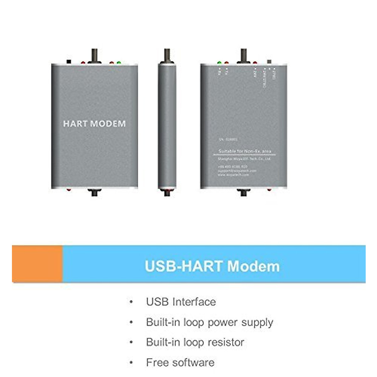 USB Hart Modem Hart Transmitter Hart Communicator with Built in 24V DC Input Hart Communicator 475 375