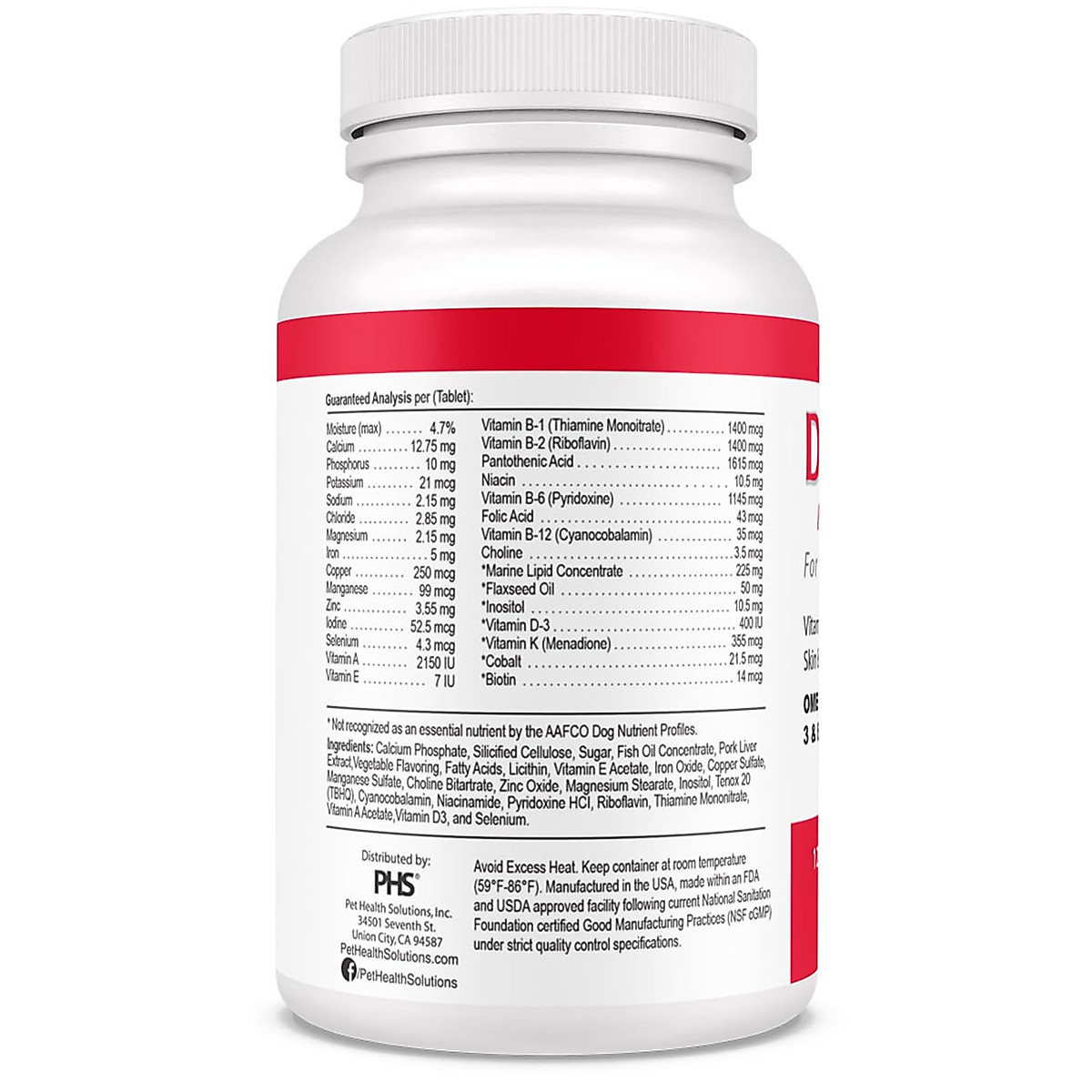 Derm Tabs Regular Strength for Dogs - Natural Oil, Vitamins, Minerals, and Antioxidants - Support Healthy Skin and Reduce Shedding - 120 Chewable Tablets