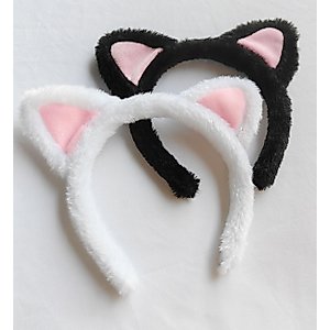 ajdvart Cat Ears Headband, 2Pcs, Soft Cat Ears Hairband for Skincare, Makeup, Yoga, and Cosplay, Adult's or Children's Photo Prop