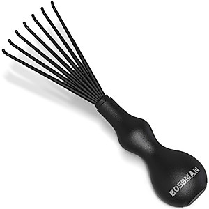 Bossman THE CLAW Round Hair Brush Cleaner Tool 3 Inch - Valentine's Gift for Men - Cleans Boar Bristle, Wave or Plastic Brushes & Combs - Black Hairbrush Cleaning Rake - Cat Brush & Dog Brush Cleaner