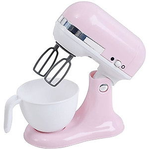 Battery Operated Gourmet Kitchen APPLIANCES (Child Size) has Pink & White Coffee Maker w Coffee PODS, Mix Master and Blender
