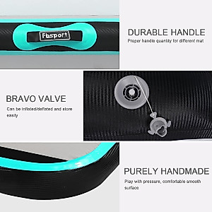 Inflatable Air Gymnastics Mat Gymnastics Track Training Mats Yoga Floor Cheerleading Landing Taekwondo Training Kungfu Exercise Mats with Electric Air Pump for Home Gymnasium Beach Park and Water Use