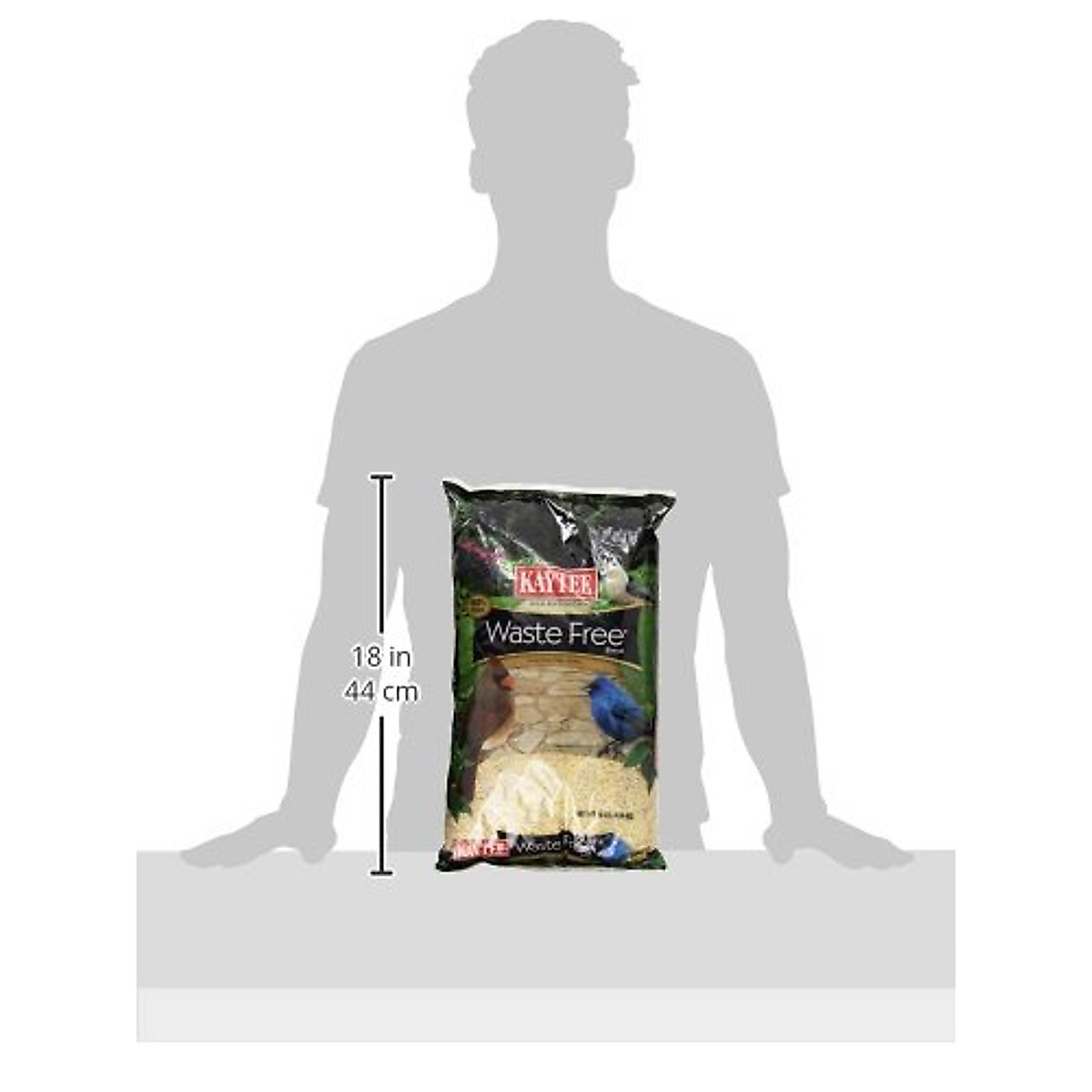 Kaytee Wild Bird (No Mess or Waste Free) Food Seed Blend for Blue Jays, Woodpeckers, Juncos, Cardinals, Grosbeaks, Sparrows, and Finches, 10 Pound, (Packaging May Vary)