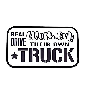 PG Car Styles Trailer Hitch Cover | Girl Hitch Covers for Trucks for 2 Inch Receiver, Truck Hitch Accessories | Easy to Install Plastic Hitch Cover Hitch Plugs (Real Women Drive Their Own Trucks)