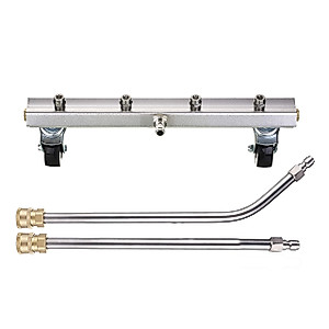 M MINGLE Pressure Washer Undercarriage Cleaner, with 45 Degree Angled Wand，Replacement Pressure Washer Gun with Extension Wand