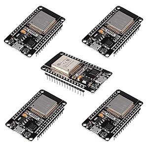 5PCS ESP32 ESP-32S WiFi Development Board NodeMCU ESP-WROOM-32 Microcontroller 2.4GHz Dual-Core WiFi Bluetooth Processor Integrated Chip CP2102