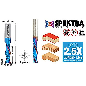 Amana Tool - 46352-K CNC Solid Carbide Spektra Extreme Tool Life Coated Mortise Compressio