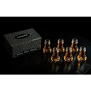 Shot glasses, glasses set 6 pack for whiskey, vodka, tequila, liquor, bachelorette party, funny gifts, 1.35 oz/40 ml -each