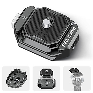 ULANZI F38 Multi-Hole Camera Quick Release Plate Kit, w 1/4" to 3/8" Screw Thread, Quick Release System QR Plate Camera Tripod Mount Adapter for Sony Canon Monopod DSLR Stabilizer Slider DJI