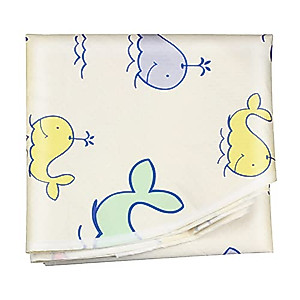 Splat Mat for Under High Chair 43.3″, Waterproof Anti Slip with No Layering Design Splash Mat for Art/Crafts/Playtime on Floor or Table, Reusable Eating Mess Mat Spill Mat Floor Protector