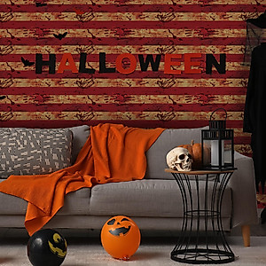 HOBBY HORSE 100 Ft x 54 Inch Creepy Carnival Tablecloth Roll with Cutter Box Terrible Halloween Bloody Circus Tent Backdrop Cut to Size Table Cover for Clown Room Wall Decorations for Halloween Circus