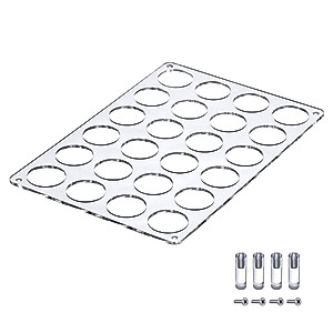 Amazing Abby 24-Slot Flat Acrylic Coffee Pod Holder, Large-Capacity Plastic Coffee Capsule Storage, BPA-Free and Shatter-Proof, Great for Use on Countertop or in Drawer, Up to 24 Keurig K-Cups