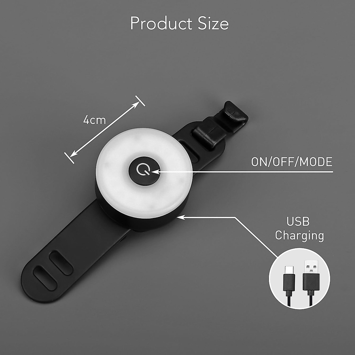 USB Rechargeable LED Bike Tail Light – Daffodil LEC500 - Bright Cycling Safety Flashlight, 5 Lighting Modes, Waterproof Bicycle Light