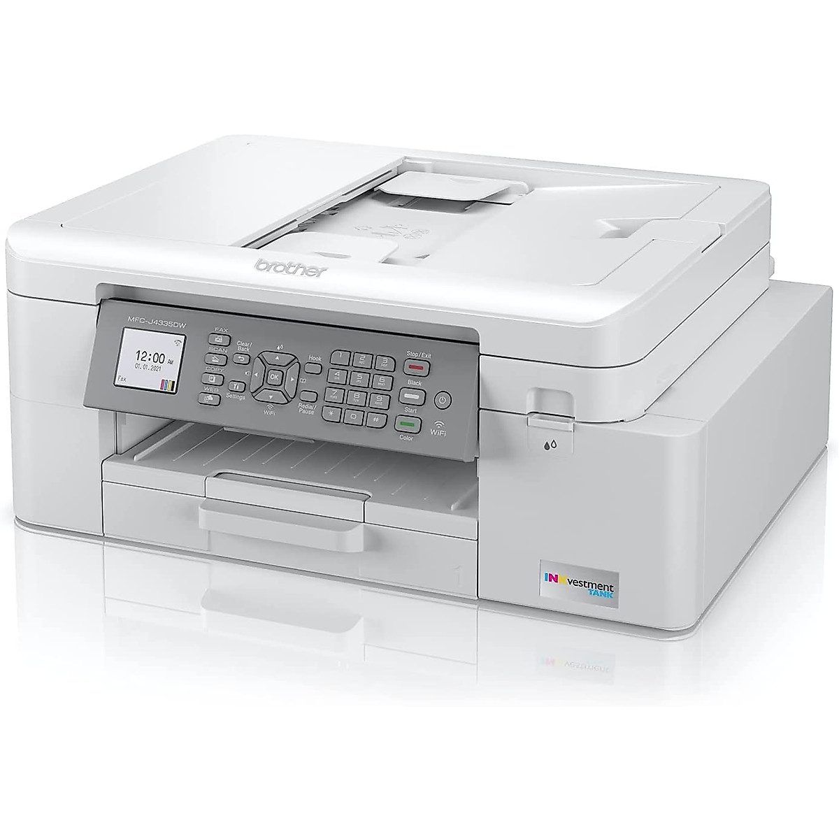 Brother MFC-J4335DW INKvestment Tank All-in-One Printer with Duplex and Wireless Printing Plus Up to 1-Year of Ink in-Box (Renewed)