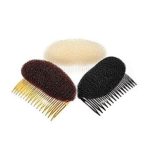 2Pcs Charming Bump It Up Volume Inserts Hair Comb Do Beehive Hair Stick Bun Maker Tool Hair Base Styling Accessories for Women Lady Girl (Beige)