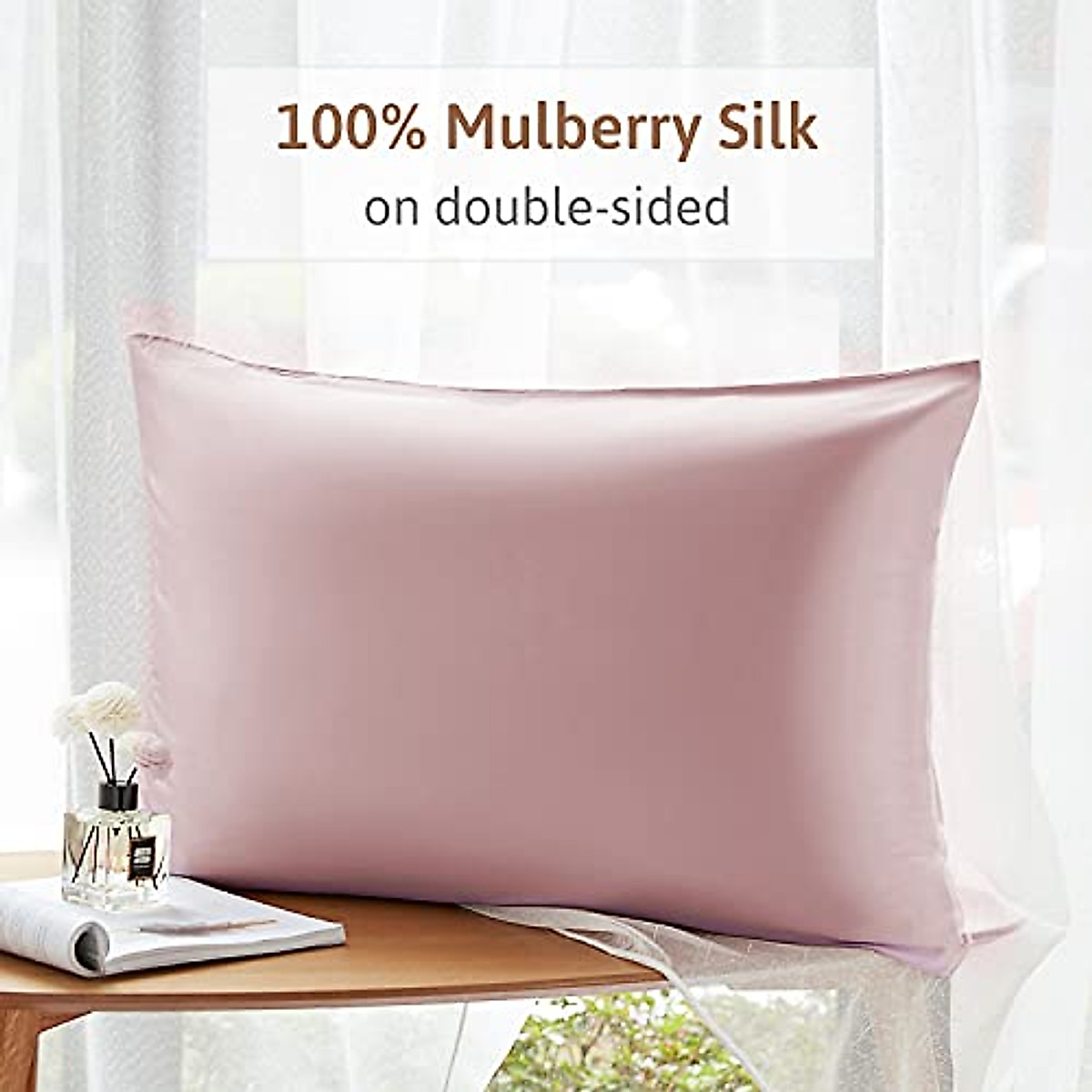 ATreebag Toddler Kids Pillowcase 100% Mulberry Silk, Hypoallergenic Soft Smooth Baby Pillow Cover fits 13x18 12x16, Skin and Hair Benefits for Boys and Girls with Gift Box (Light Plum,1pc,13"x18")