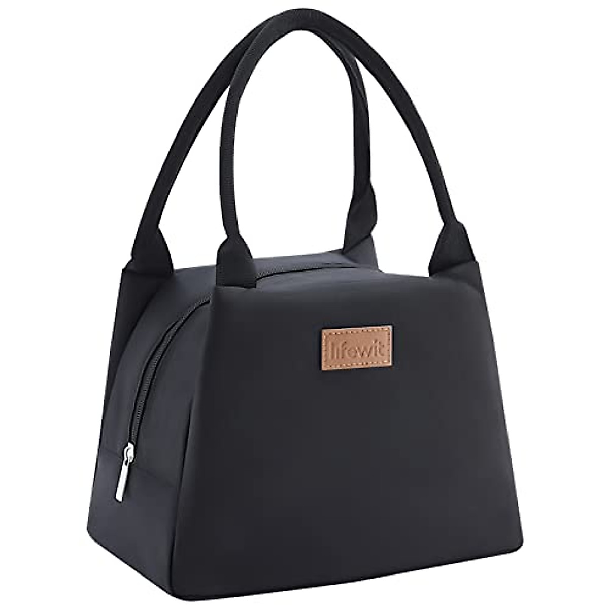 Lifewit Lunch Bag for Women Men Medium, Insulated Lunch Box, Reusable Lunch Tote Bag for Meal Prep, Work, Travel, Black