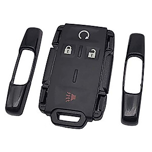 Smart Key Fob Shell Case Fit for Chevy Chevrolet Silverado Colorado GMC Sierra Canyon M3N-32337100 Keyless Entry Remote Control Car Key Fob Outer Cover (Black)