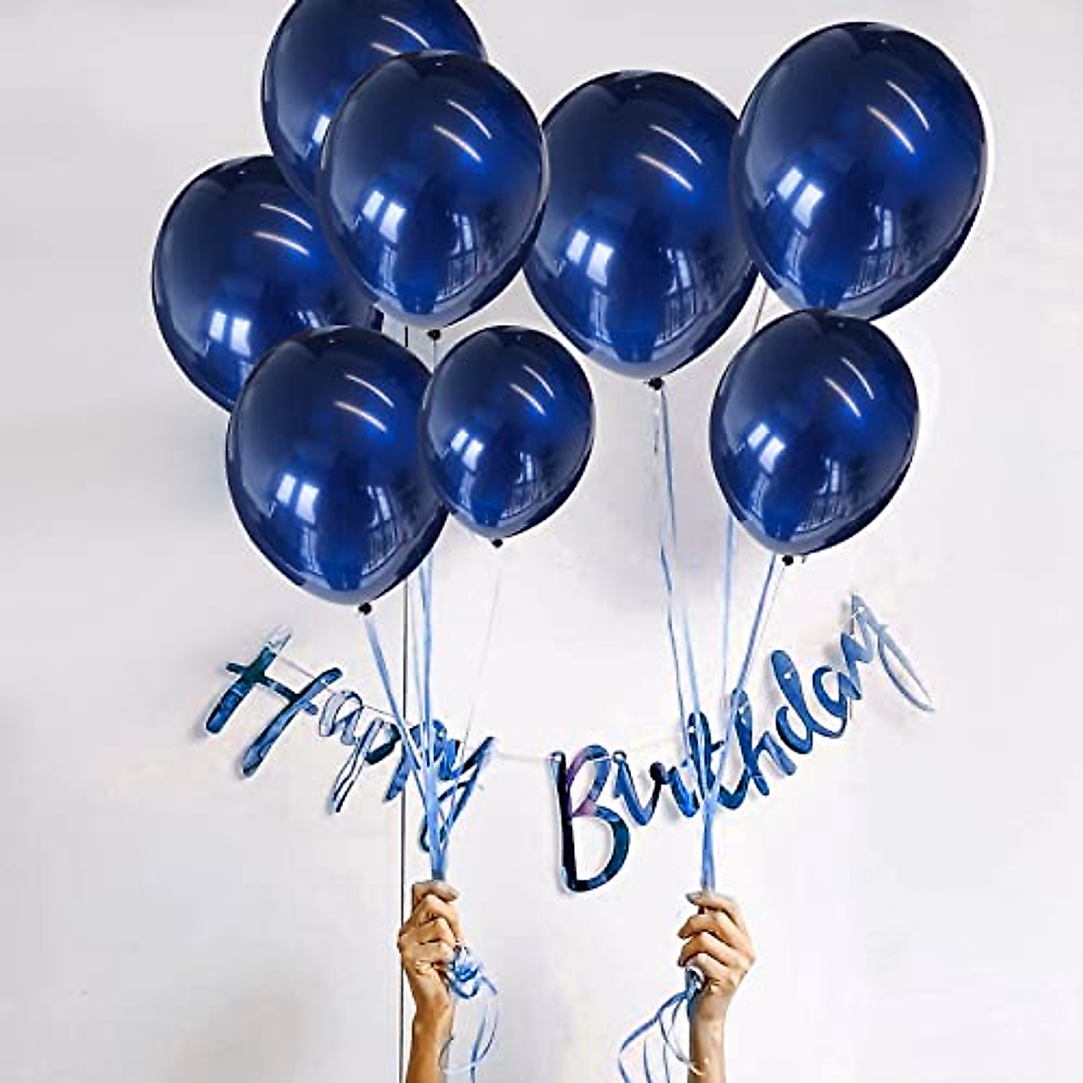 Navy Blue Balloons Set, 50 Pieces Dark Blue Balloon Deep Blue Latex Party Balloons for Birthday, Baby Shower