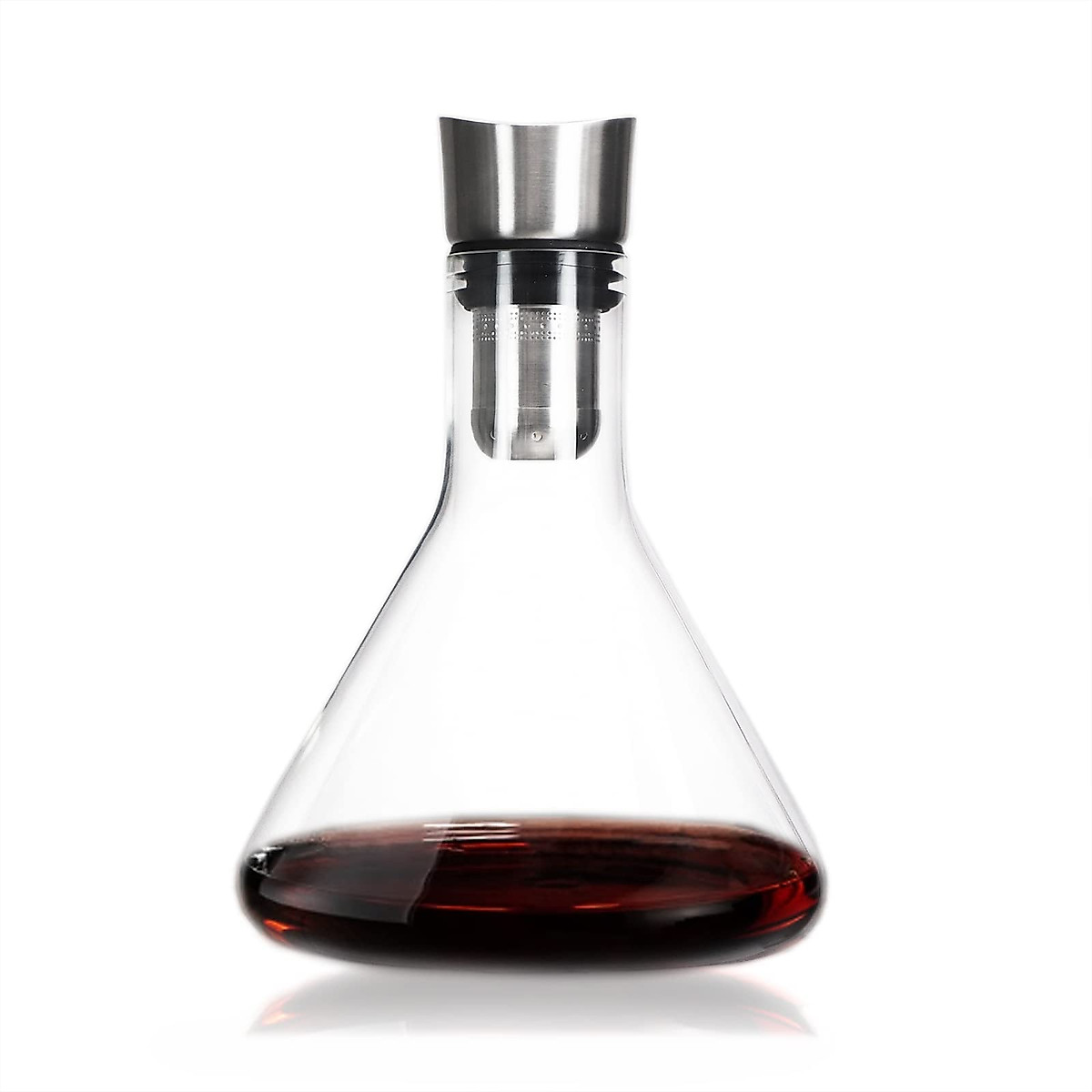 Wine Decanter Red Wine Decanter Wine Decanter With Aerator, High Borosilcate Glass Mateial,Red Wine Decanters And Carafes with Built In Aerator,Wine Gift, 1500ml/50.7oz (full capacity)
