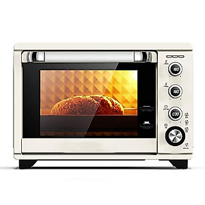 38L Computer-Type Mini Oven 8 Cooking Functions Adjustable Temperature 28-230 ℃ and 120-minute Timer Household Baking Multifunctional Hot Air Stove Light Rotary Fork Oven 1800W Commodity Cod