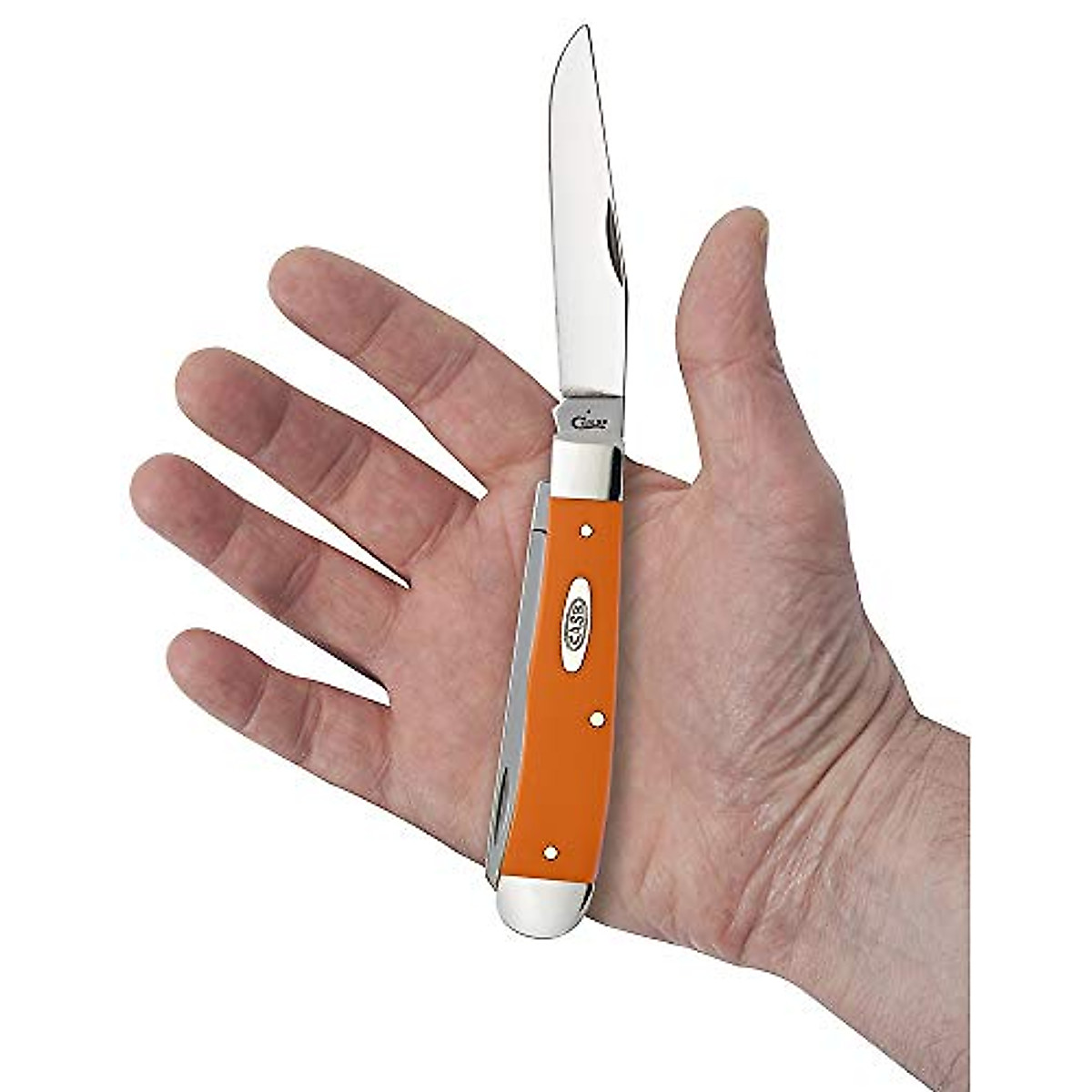 CASE XX WR Pocket Knife Orange Synthetic Trapper Item #80500 - (4254 SS) - Length Closed: 4 1/8 Inches