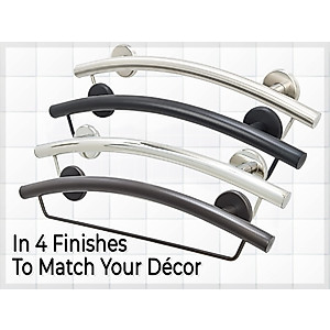 Curved Grab Bar and Towel Rack for Bathroom Shower Kitchen/304 Stainless Steel/Brush Finish/ 24"x 5"