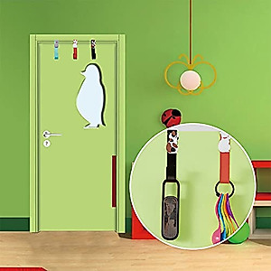 UFURMATE Over The Door Hooks, 6Pcs Sturdy Metal Single Over Door Hooks with Animal Decorative Over The Door Towel Rack for Hanging Towels, Clothes,Bags, Hats (Cat Decoration)