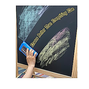 Huntz Dustless Chalk With Microfiber Eraser (Washable & Reusable) (12 White Chalks 12 Colored Chalks With Eraser)