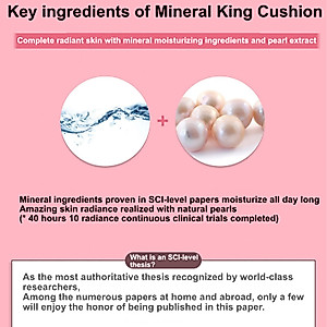 MIBA Ion Calcium Foundation Double Cushion. Apply mineral. Keeps clean makeup even after multiple coats. Includes 2 big size puffs (#23 Natural Skin)