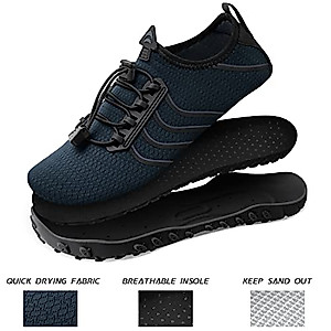 SAYOLA Water Shoes Women Men Quick Dry Barefoot for Beach Surf Swim Pool Boating Sailing SA002 Navy Blue