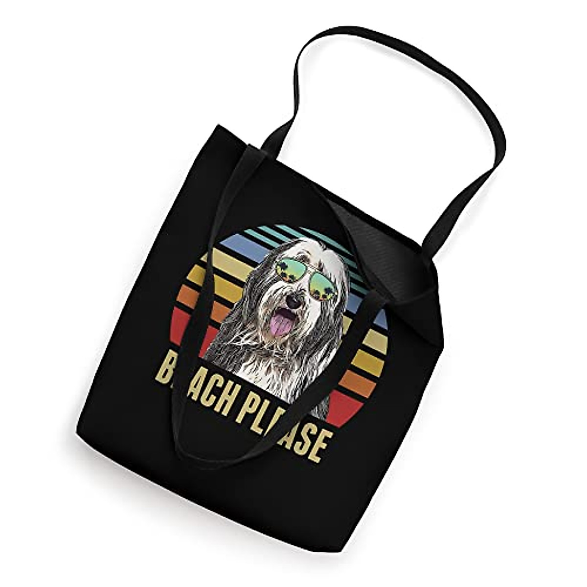 Beach Please Bearded Collie Dog Funny Summer Tote Bag