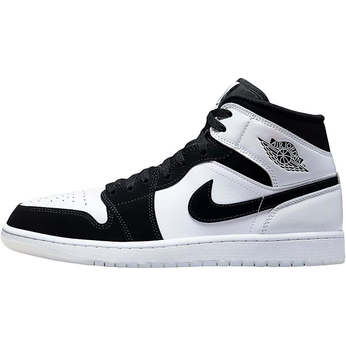 Nike Men's Air Jordan 1 Mid SE Shoes, White/Black-multi-color, 7.5