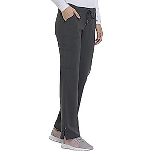 HeartSoul Women Scrubs Pant Low Rise Drawstring HS025, M, Pewter