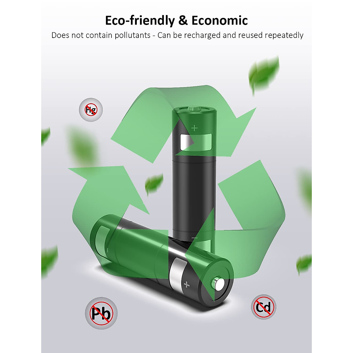 NexiGo Replacement Rechargeable AA Batteries 1850mAh for Oculus Quest 2/3 Charging Dock (2 Pack)