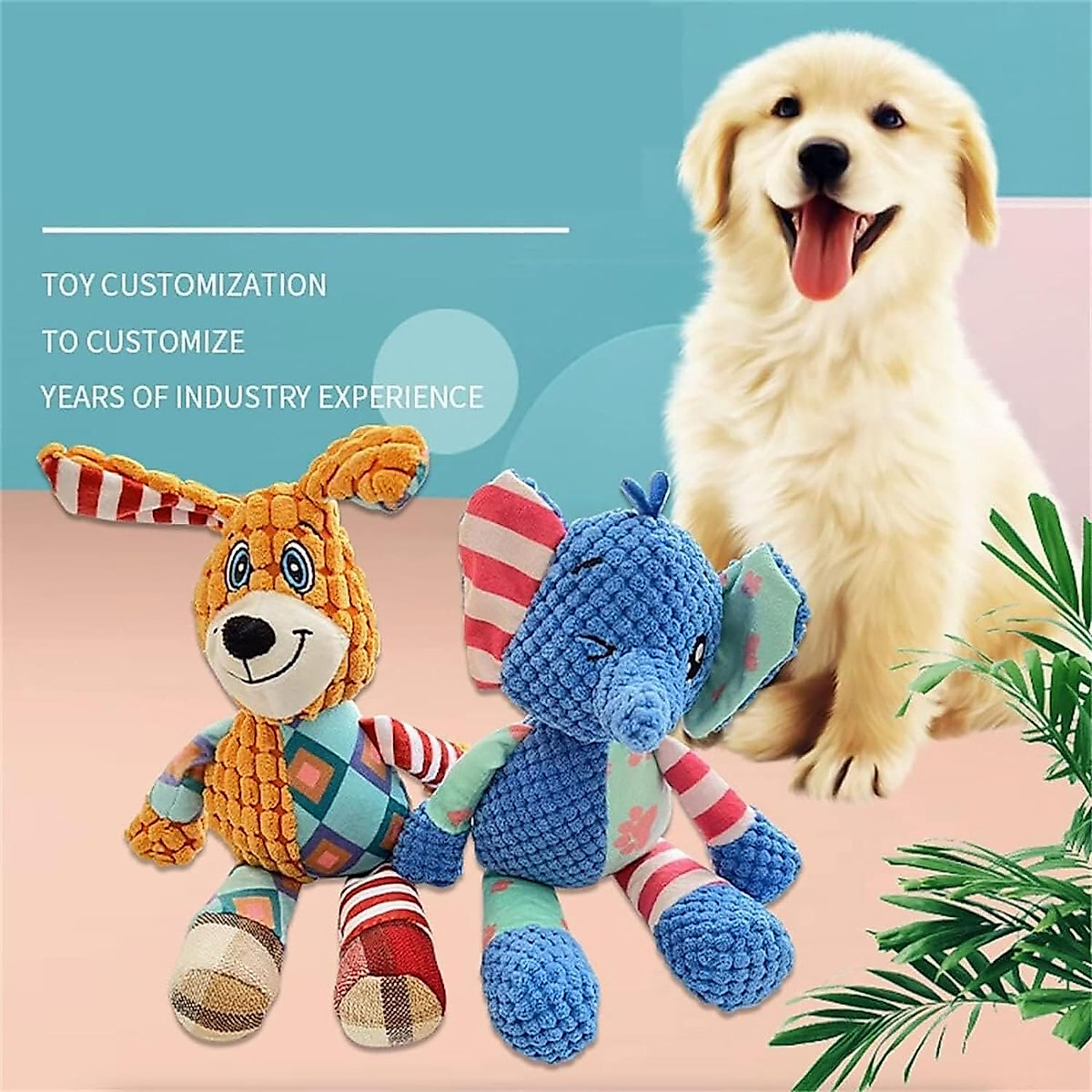 Immortal Squeaker Plush Toy, Robust Pig - Immortal Squeaker Plush Toy for Aggressive Chewers, Indestructible Squeaky Toys for Aggressive Chewers, Invincible Robust Pig Dog Chew Toys (Pig+Dog)