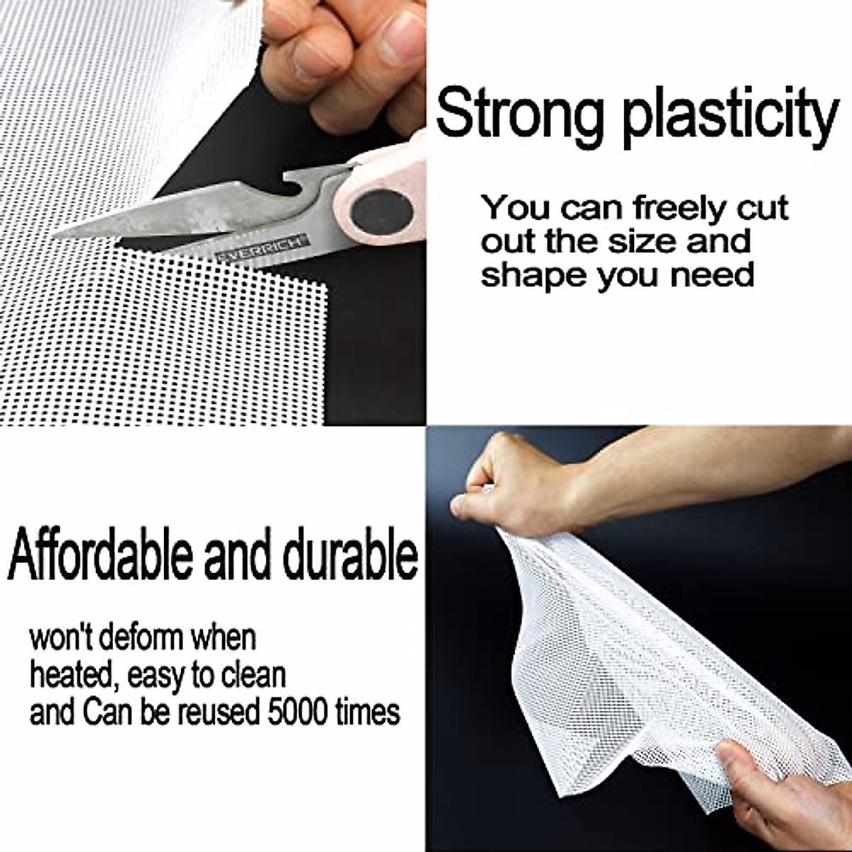 Auroal 10 Pack Silicone Dehydrator Sheets, Apply to dehydrator & Freeze Dryer, Non Stick Dryer Mats, for Meat, Beef, Jerky, Herbs, with High Temperature Resistance Easy to Clean, Square 14x14 in