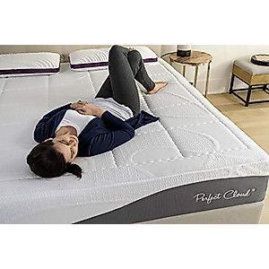 Perfect Cloud Made in The USA Elegance Plush Gel-Infused 12-inch Memory Foam Mattress - Pressure Relieving - Bed-in-a-Box (King)
