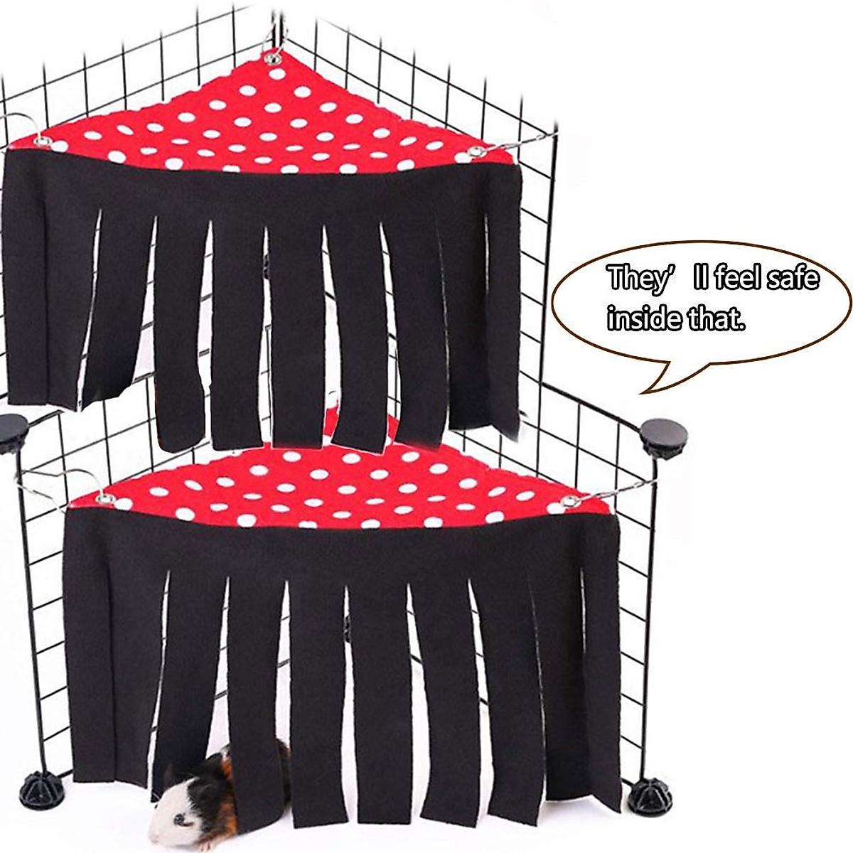 Oncpcare Pet Small Animals Hideout, Guinea Pig Hideaway Hamster Hammock Hamster Bedding Hamster Hide Rat Cage for Small Animals, Mice, Hedgehog, Chinchilla