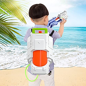 SNAEN Water Blaster with 2.5L High Capacity Backpack Tank Which has Adjustable Straps, Shooting for 30 feet, Space Weapon Toy for Summer Outdoor Activities Suitable for Boys and Girls 3 Years and Over