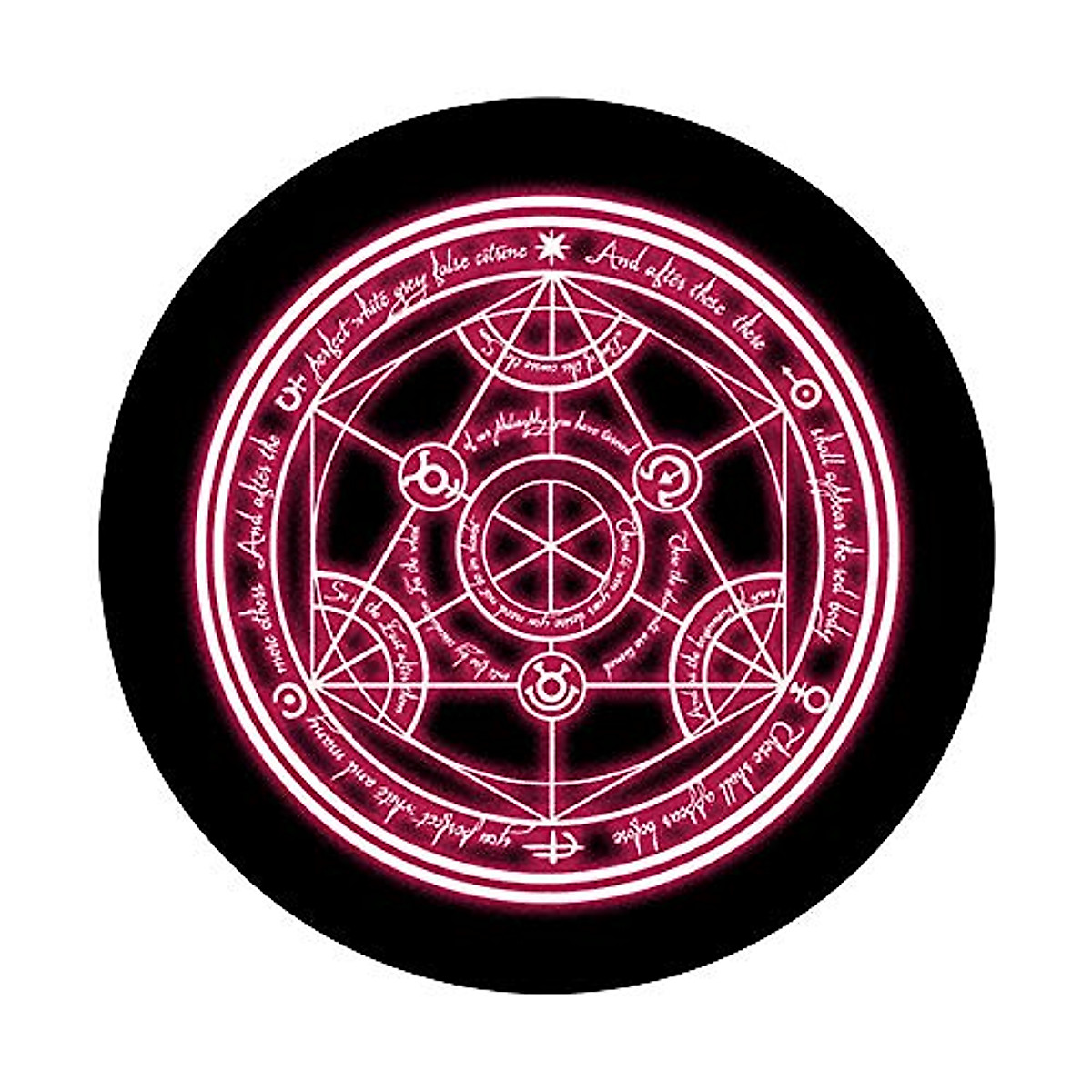 Blackcraft Human Transmutation Circle Witch Symbol PopSockets PopGrip: Swappable Grip for Phones & Tablets