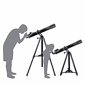 Spectrum Optical Instruments – ExploraPro 80AZ Refractor Telescope for Adults & Beginner – Compact Manual Alt-AZ Telescope – Smartphone Adapter and Remote Shutter – 80mm Aperture 900mm Focal Length