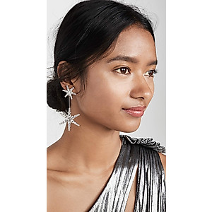 Jennifer Behr Women's Estee Earrings, Crystal, Clear, Silver, One Size