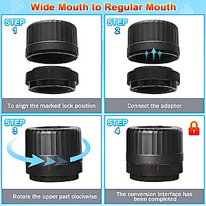 Electric Mason Jar Vacuum Sealer, Sinvitron Food Vacuum Saver Sealer Machine, Cordless Vacuum Sealer Kit for Wide-Mouth & Regular-Mouth Mason Jars, for Food Storage Black…