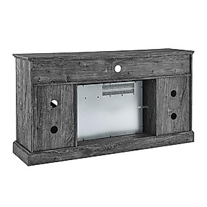 Electric Fireplace 60 Inch Electric Fireplace with Door Sensor Entertainment Center - Dark Country Oak