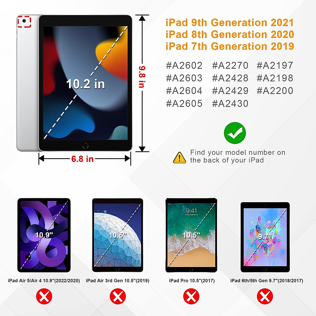 Fintie Magnetic Stand Case for iPad 9th / 8th / 7th Generation (2021/2020/2019) 10.2 Inch, [Multiple Secure Angles] Shockproof Rugged Soft TPU Back Cover, Auto Sleep Wake, Black