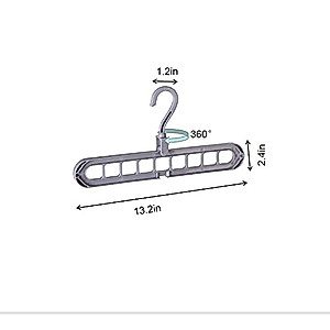 Magic Hanger Space-Saving Hanger Multifunctional Smart Wardrobe Magic Hanger Premium Wardrobe Clothing Stacking Hanger 9 Slots (Pack of 4)