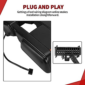 YITAMOTOR Towing Mirror Compatible with 2008-2016 Ford F250 F350 F450 F550 Super Duty, Left Driver Side Mirror Power Heated Telescoping Folding Turn Signal Light Black